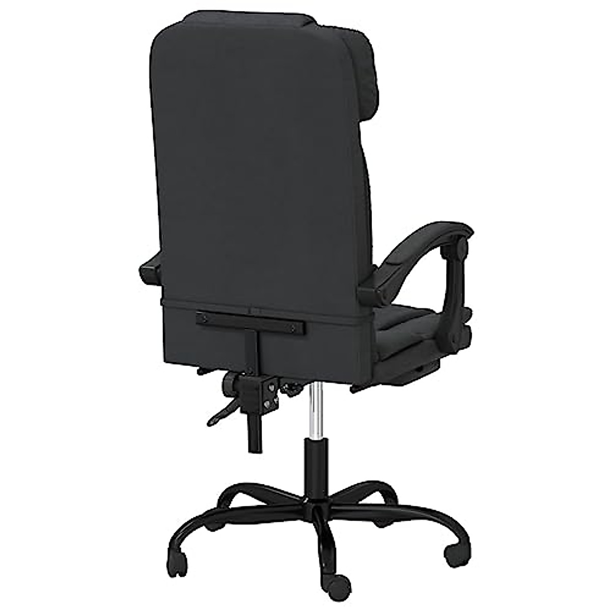 Reclining Office Chair,Rolling Chair,Swivel Chairs,Ergonomic Office Chair,Executive Chair,for Your Living Room,Bedroom,Office,Study,Makeup Vanity, Black Faux Leather