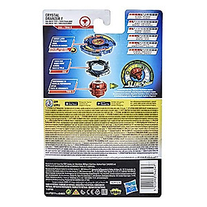 BEYBLADE Burst Rise Slingshock Crystal Dranzer F Starter Pack - Right-Spin Battling Top Toy and Right/Left-Spin Launcher, Ages 8 and Up