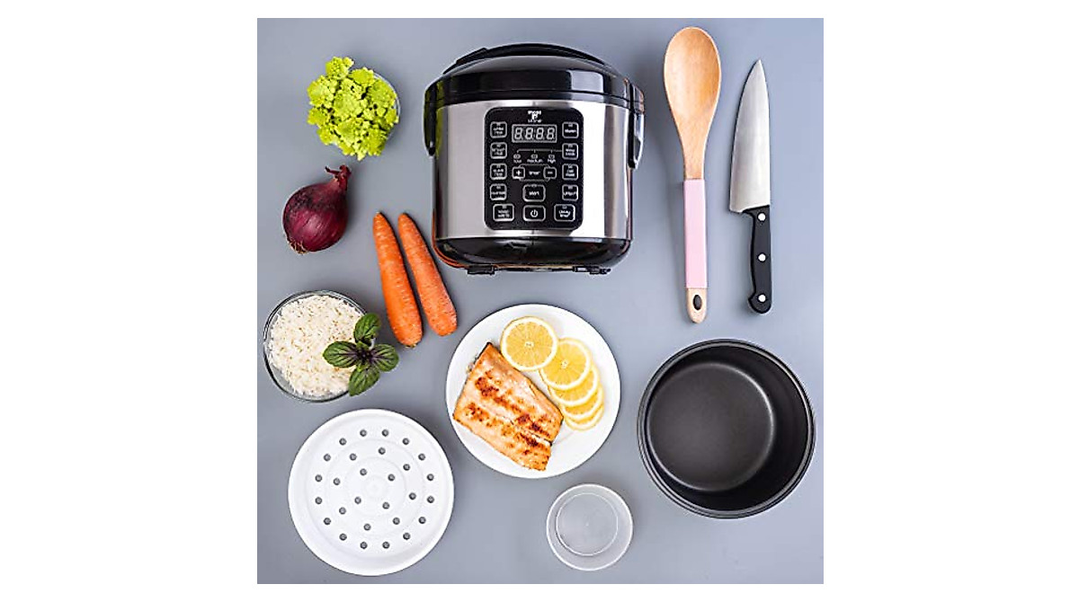 Moss & Stone 8-Cup Electric Rice Cooker with Steamer
