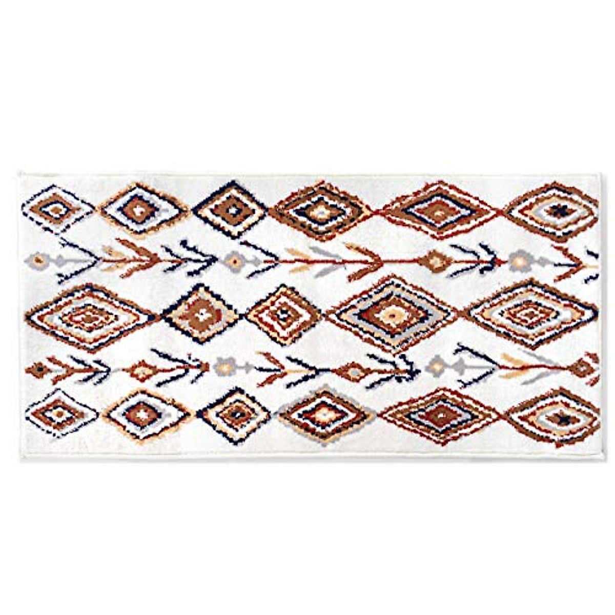 Furnish my Place Moroccan Diamond Rug - 5 ft. x 8 ft, Ivory, Geometric, Accent Rug with Transitional Style