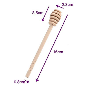 generic Wood Honey Spoon Stir Bar for Honey Jar Supplies Long Handle Mixing Stick Jam Coffee Stir Bar Good service Convenient design
