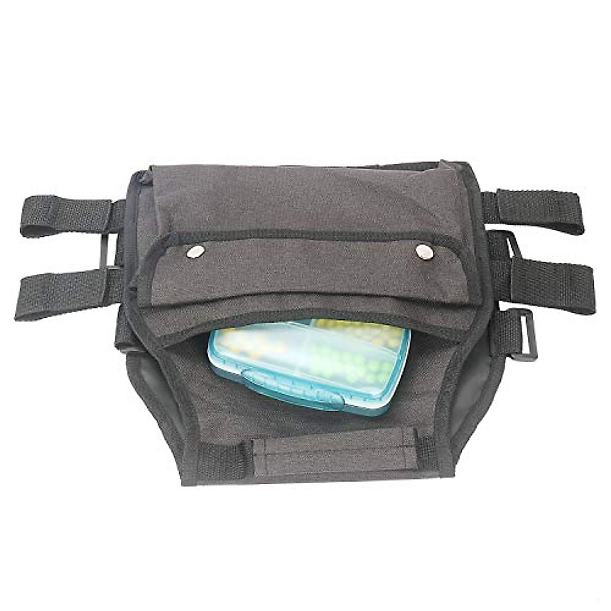 Side Walker Bags,Walker Organizer Pounch for Rollator and Folding Walkers,Walker Side Accessories for Elderly, Seniors, Handicap, Disabled (Double Sided) (Black)