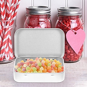 Ipetboom Gift Containers 6pcs Metal Rectangular Hinged Tins Mini Portable Box Containers Small Empty Storage Tins with Lids Loose Tea Tins Candy Holder for Pills Bead Earring A