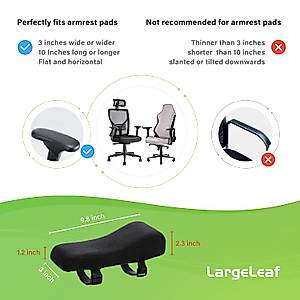 LargeLeaf Chair Ergonomic armrest Cushions Elbow Pillow Pressure Relief Office Chair Gaming Chair armrest with Memory Foam armrest Pads 2-Piece Set of Chair