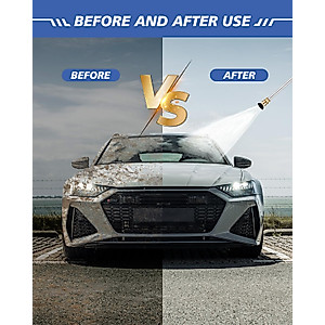 2024 Upgraded Jet Nozzle Power Washer for Garden Hose, 2-In-1 High Pressure Wand with 2 Different Nozzles and Quick Connectors，High Pressure Washer Tools For Patio Car Pet Window Washing (blue)