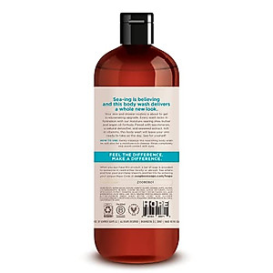 Soapbox Body Wash, Sea Minerals & Blue Iris - Moisturizing Body Wash Cleanser w/Aloe Vera & Shea Butter | Paraben & Gluten Free, Silicone & Cruelty Free & Vegan Body Wash, 16oz Bottles (Pack of 3)