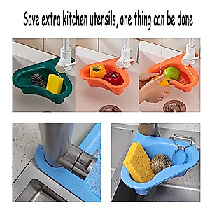 JJYDX 4 PCS Swan Drain Basket for Kitchen Sink, Multifunctional Household Swan Drain Basket for Sink, Swan Basket for Kitchen Sink Easy to Disassemble Fits All Sinks (One Reusable Sponge) (4 PCS)