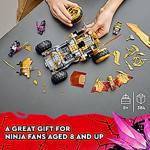 LEGO NINJAGO Cole’s Dragon Cruiser Car Toy, 71769 Ninja Toys with Golden Kai, Cole and Snake Warrior Minifigures, Gifts for Kids, Boys & Girls