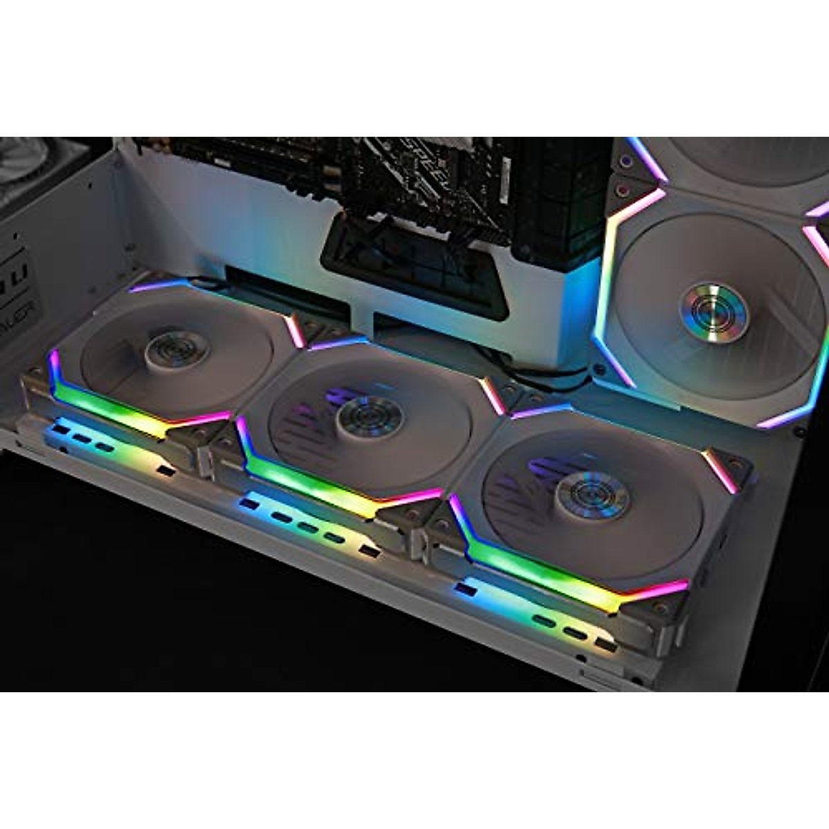 Lian Li UNI FAN SL120 3 Pack White - with Controller (ARGB 120mm LED PWM Daisy-Chain)