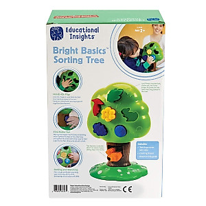 Educational Insights Bright Basics Sorting Tree, Shape Sorter, Matching Activity, Toddler Toys, Ages 2+