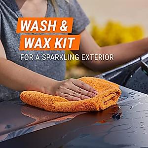 Armor All Premier Car Care Kit, Includes Car Wax & Wash Kit, Glass Cleaner, Car Air Freshener, Tire & Wheel Cleaner (8 Piece Kit)