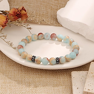 Yiyang 30th Birthday Gifts for Her Women Natural Stone Bracelet 30th Birthday Decorations Card 30 Year Old Female Birthday Gift Ideas for Women Friends Daughter Birthday Gifts for Turning 30 Women