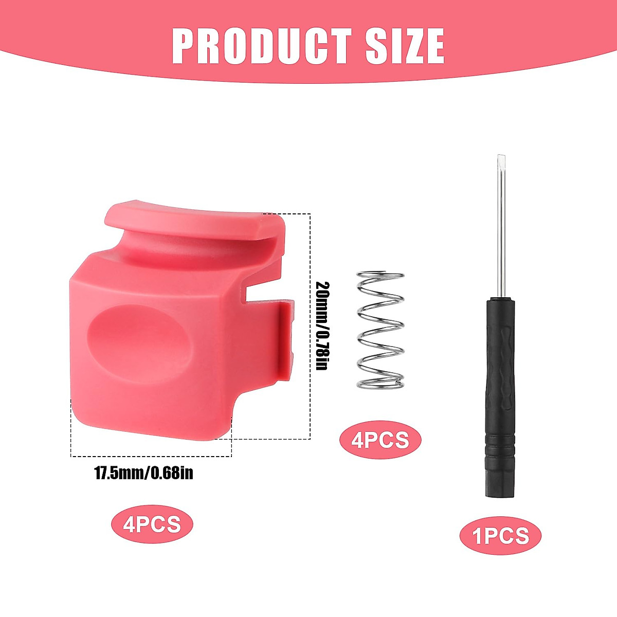 4pcs Replacement Button Compatible with Owala FreeSip 24oz 32oz, Water Bottle Lid Mouth Push Switch Top Cap Seal Stopper Replacement Parts for Owala 19/24/32/40oz Accessories, Carmine