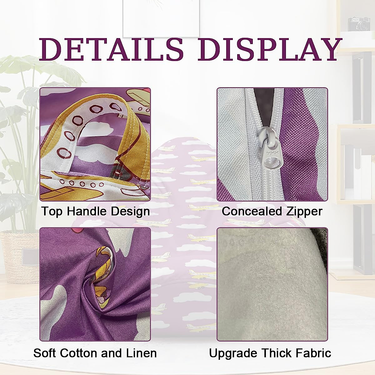 Lukery Bean Bag Chair for Adults (No Filler), Cow Print Bean Bag Cover, Stuffed Animal Storage Bean Bag Chairs for Kids, 3D Comfy Bean Bags Cotton Beanbag Lazy Sofa (S/27.6x31.5'',Cow Pattern 2)