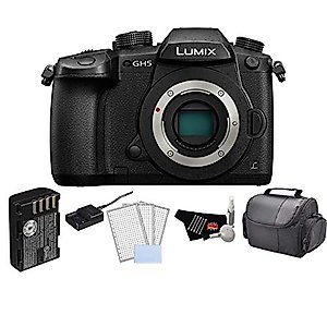 Panasonic Lumix DC-GH5 Mirrorless Micro Four Thirds Digital Camera (Body Only) Bundle with LCD Screen Protectors and More