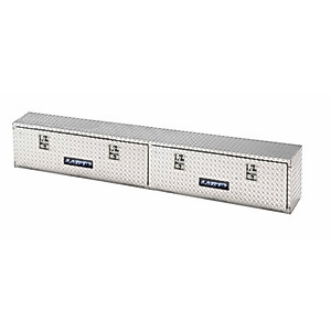 Lund 8190T 90-Inch Aluminum Top Mount Truck Tool Box, Diamond Plated, Silver