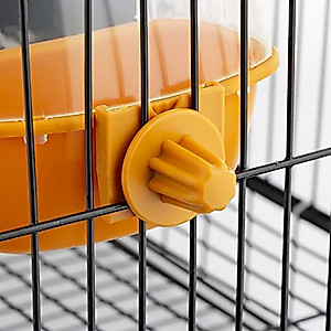 3 Pcs Small Bird Slot Feeder No Mess Cage Hanging Feeder Cup Plastic Food Feeding Box for Parakeet Budgies Cockatiel Lovebird Small Birds