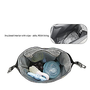 MOV COMPRA Insulated Snack Bag- Women Reusable Sandwich & Snack Bags, Leakproof Food Storage Small Lunch Bag For Picnic,Work(Small，Milk