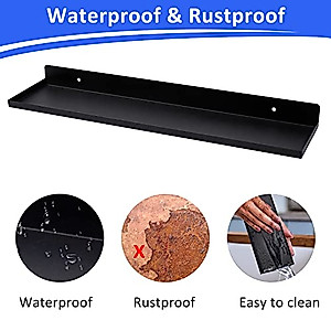 Stove Top Shelf,Spice Rack Over the Stove Top Shelf,Stainless Steel Spice Rack with Adhesive Tapes,Kitchen Storage Organization fit Standard 30 IN Stove Width, Over Stove Spice Rack Organizer-Black