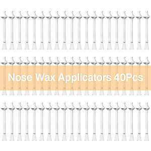 40 Pcs Nose Wax Sticks Nose Waxing Applicators for Nose Hair Remover Wax Applicator Nose Wax Kit Accessories for Nostril Nasal Cleaning Ear Hair Removal for Men Women