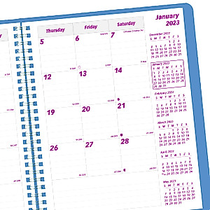 Brownline 2023 Essential Monthly Planner, 14 Months, December 2022 to January 2024, Twin-Wire Binding, 8.875" x 7.125", Mountain Green (CB1200G.03-23)