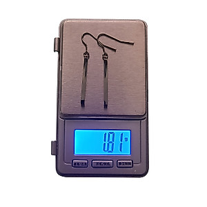 Limerencia Pure Titanium Vertical Bar Dangle Earrings,Lightweight Drop Earrings Hypoallergenic for Sensitive Ears Women (30mm, Shiny grey)