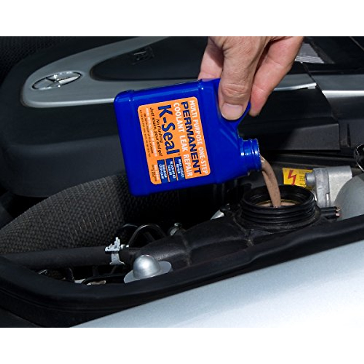 K-Seal ST5501 Multi-Purpose One Step Permanent Coolant Leak Repair, 8oz, Pour and Go, Mixes with All Antifreeze, No Flushing Required