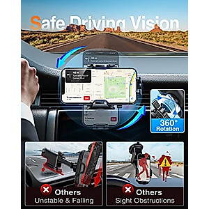 [Upgraded] VANMASS BEST Car Vent Phone Holder Mount Compatible for iPhone 14 13 Pro Max 12 11 X Xr Xs 8 7 Plus Mini Se Android Mobile Cell Smartphone Universal Vehicle Handsfree Easy Clamp Clip Cradle