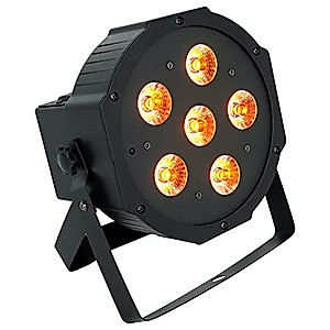 Rockville Battery PAR 61 Black RGBWA+UV Rechargeable Stage Wash Light, DMX Control, Sound Activated, Includes Remote, Up to 18 Hours Battery Life, Perfect for DJ Events, Parties,