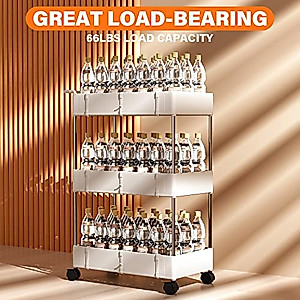 Volnamal Baby Diaper Caddy, Plastic Baby Diaper Holder Organizer – Baby Diaper Organizer for Nursery Diaper Cart for Diapers, Bottles, Toys & Baby Wipes