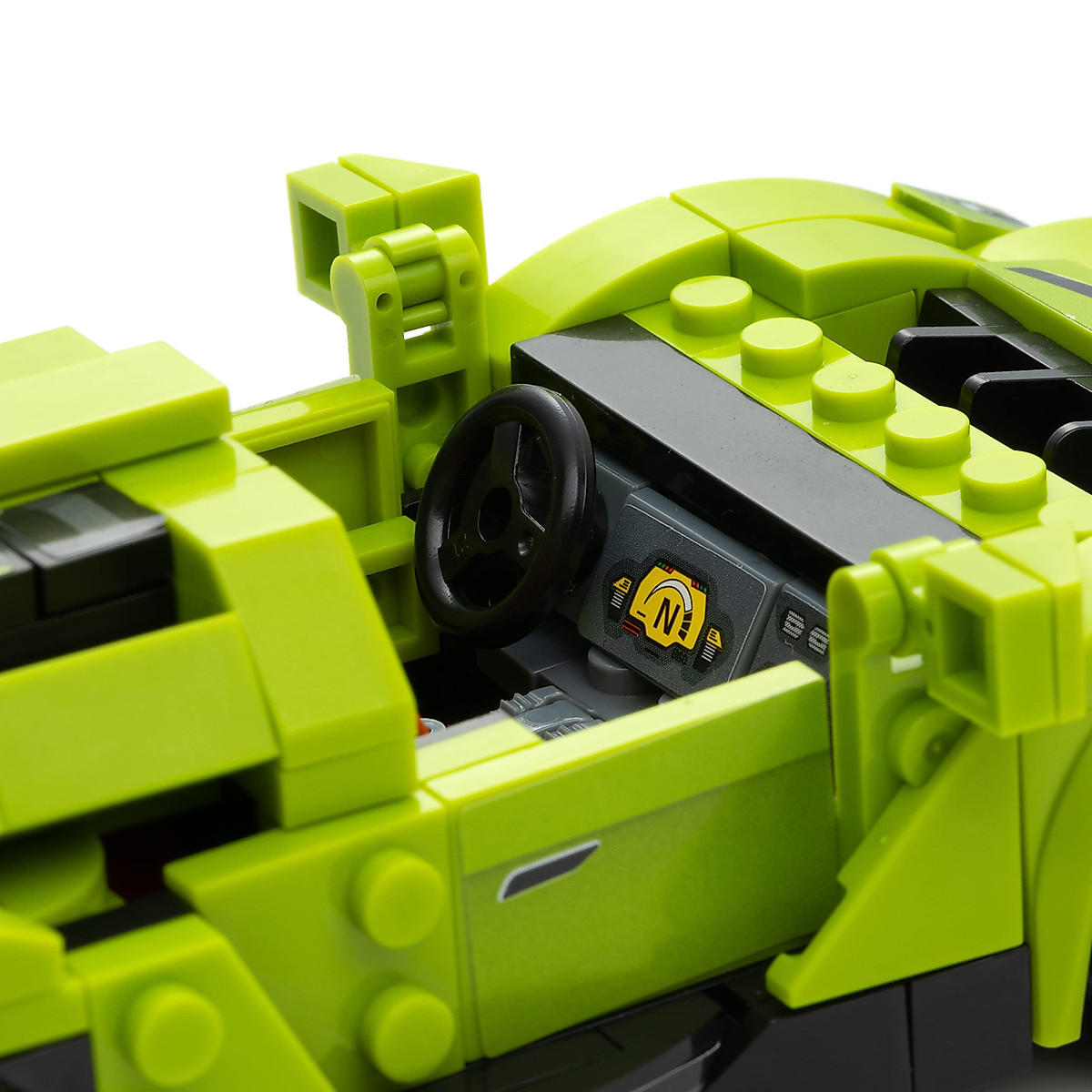 Block Builder Lambo Racing Car Building Block Set (348 Pieces). Racing Car Building Blocks for Kids and Adults