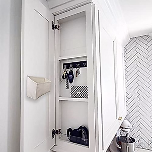 Kitchen Pantry Cabinet Organizer, [2 Packs] Fridge Bathroom Office Apartment RV Cupboard Makeup Spice Storage Container Bins, Easy to Install and Portable Door Organizer (White)