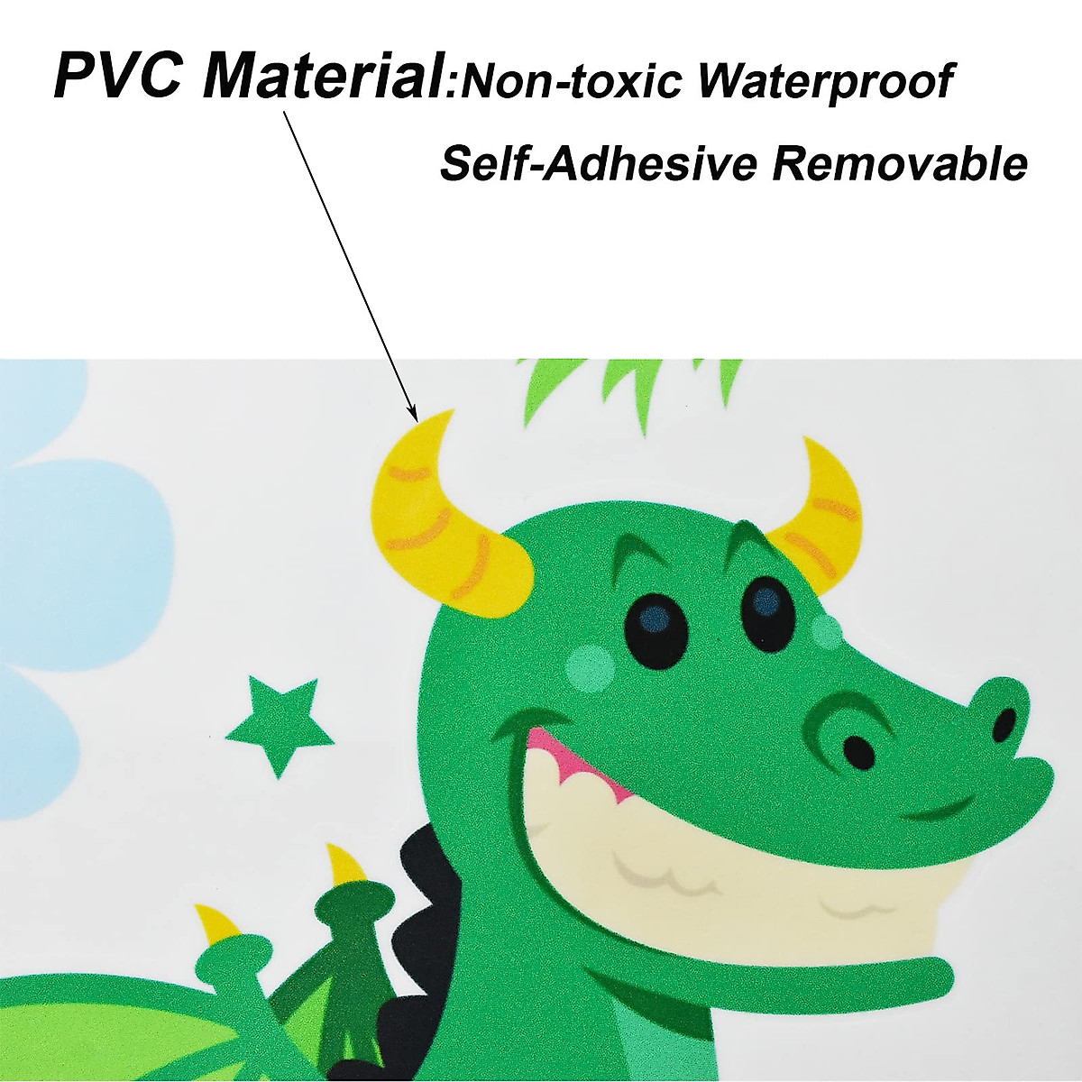 Maydahui Princess Knight Wall Stickers Castle King Cartoon Dragon Wall Decal (22 x24 Inch) for Kids Room Nursery Living Room