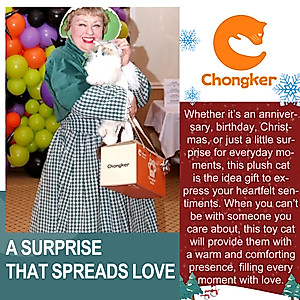 Chongker Weighted Stuffed Animals,Handmade Realistic Cat Plush Toy 3.3LBS,Lifelike Real Cat Size Companion Pet, Ragdoll Cat