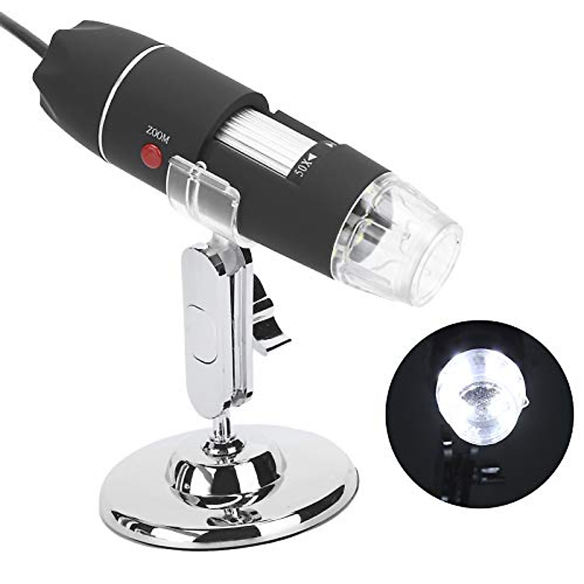 500X LED Microscope, 500X USB Digital Microscope Electron Microscope Adjustable 8LED Magnifying Glass with Stand Support Camera/Video/Computer/Phone