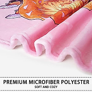 Hometan Anime Demon Flannel Throw Blanket for Kids and Adults, Warm and Cozy Slayer Fans Gift Blanket for All Seasons 40x50 Inches