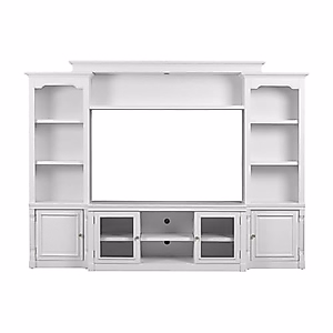 Tov Furniture Virginia Wood Entertainment Center for TVs up to 65" in White