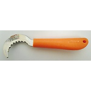 Zenport Grape Hook Knife K101M Mini Harvest/Utility Hook Knife, Grape And Melon, 2.5-Inch Curved Serrated 440 Stainless Steel Blade , Orange