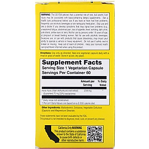 Natural Balance Kava Kava Root Extract - 60 Vegetarian Capsules