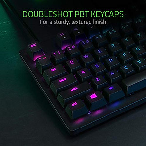 Razer Huntsman Tournament Edition TKL Tenkeyless Gaming Keyboard: Fast Keyboard Switches - Linear Optical Switches - Chroma RGB Lighting - PBT Keycaps - Onboard Memory - Classic Black