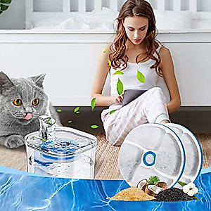 MyfatBOSS Cat Water Filter Replacement, 8 Pack Cat Fountain Filters, Filter for Cat Water Fountain, Cat Water Fountain Filter for 61oz/1.8L Cat Fountain