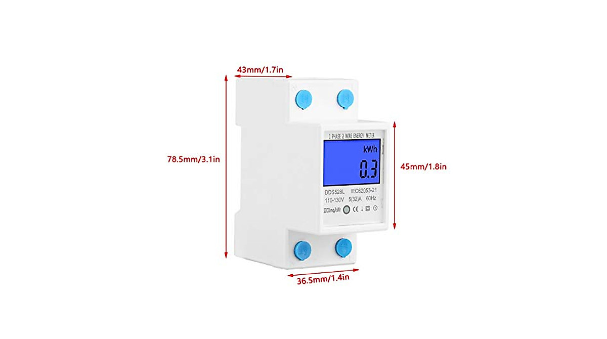 Single Phase Energy Meter 110-130V LCD Power Meter 5-32A