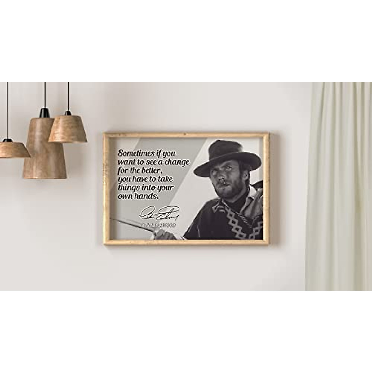 Clint Eastwood Motivational Quote Poster Inspirational Picture Posters Western Theater Memorabilia Signed Autographed Legends Gunsmoke Classic Authentic Actor Star Movies Wall Canvas Wall Art P102