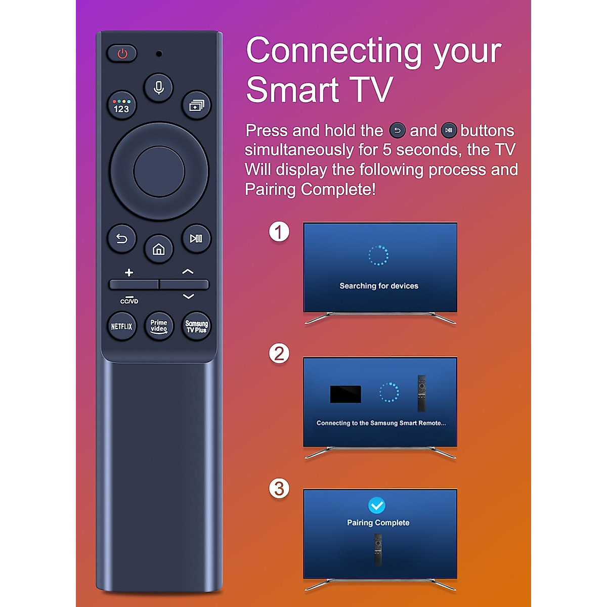 New 2021 Models BN59-01357F Voice Replacement Remote Control for Samsung QLED Smart TVs Compatible with Neo QLED, The Frame and Crystal UHD Series (BN59-01357F)