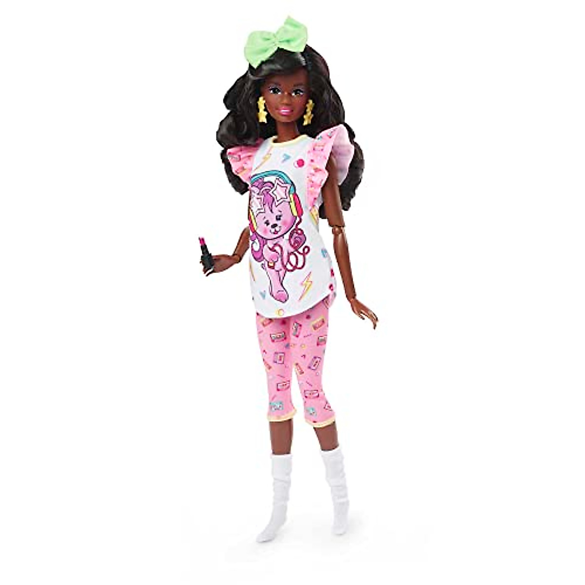 Barbie Rewind Doll & Accessories with Curly Black Hair & 1980S-Inspired Slumber Party Outfit, Collectible & Displayable