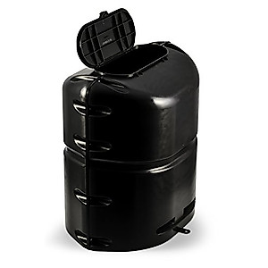 Camco Single RV Propane Tank Cover | Features a Removable Top Panel, a Heavy-Duty Polymer Construction, and Fits 20lb. Steel Single Tanks (40578), Black