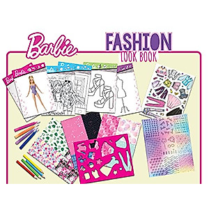 Lisciani Barbie Sketchbook Trendy Look Fashion Studio Models to Dress Up Creative Game Felt Pens and Colouring Pencils for Girls from 5 Years