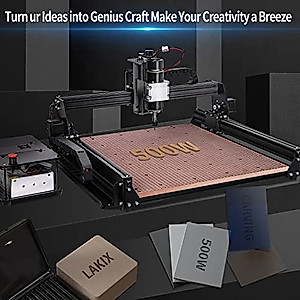 500W CNC Router Machine, 4540 CNC Router Machine with 500W Spindle 3-Axis Desktop CNC Machine for Woodworking Metal Acrylic MDF Nylon Carving Cutting Engraving Mill（Working Area430x390x22mm）
