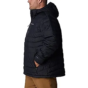 Columbia Men's Powder Lite Hooded Jacket, Black, Large