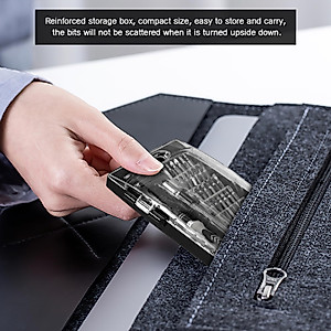 ORIA Precision Screwdriver Set, Small Screwdriver Set, 60 in 1 with 56 Bits Screwdriver Set, Mini Screwdriver Repair Tools with Flexible Shaft for Mobile Phone, Game Console, Tablet, Black